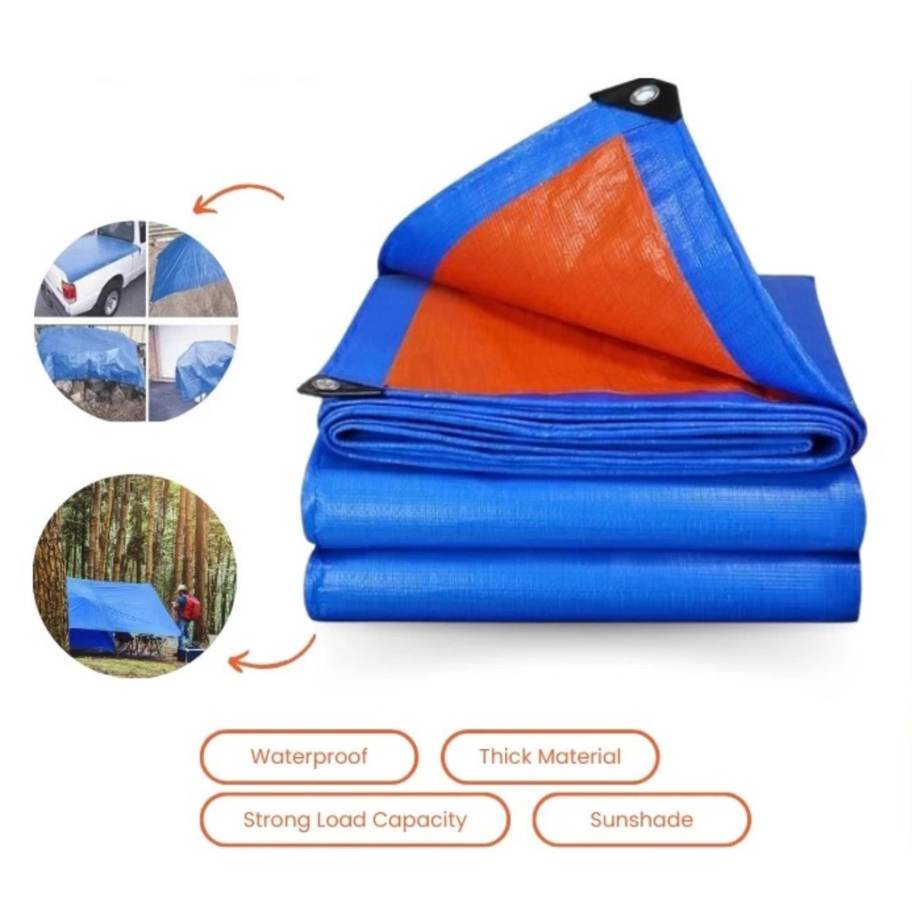 (with holes)Trapal Lona makapal Waterproof Tolda Tarpaulin Car cover ...
