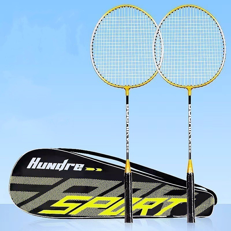 Badminton Set with Feather Shuttlecocks Aluminum Alloy Frame Student ...