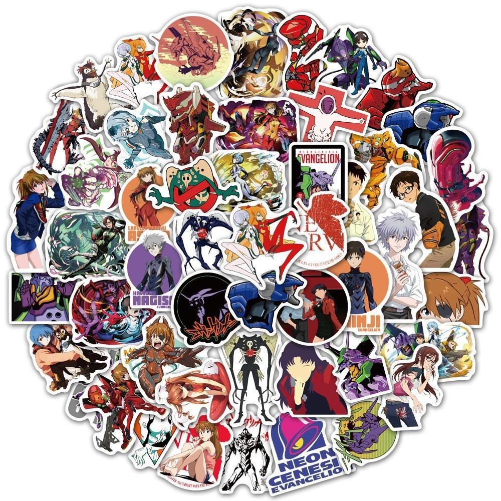 50Pcs/Set NEON GENESIS EVANGELION Series 02 EVA Ayanami Rei Stickers ...