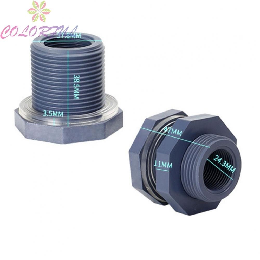 Long Lasting PVC Plastic Bulkhead Fitting for Round Barrels and Water ...