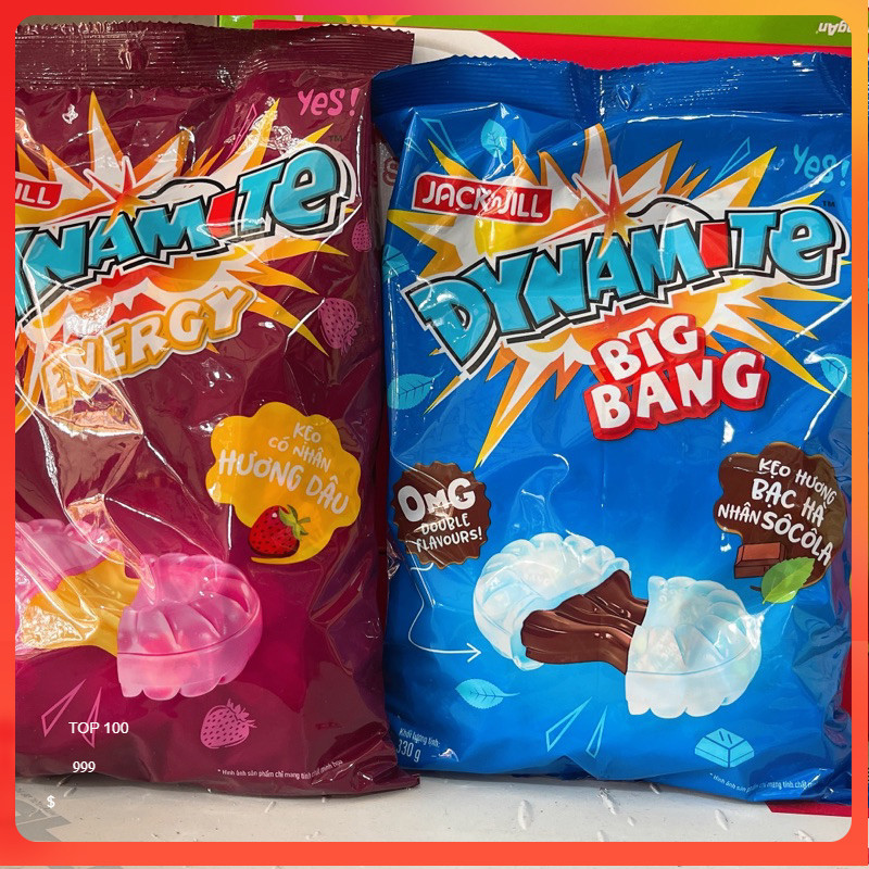 Dynamite Candy 2 Flavors Chocolate and Strawberry Flavor 330g Pack ...