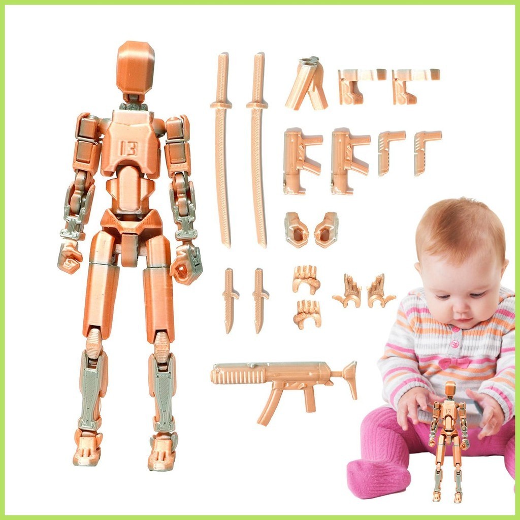 Robot Action Figures Multi-Jointed Movable Robot Multiple Accessories ...