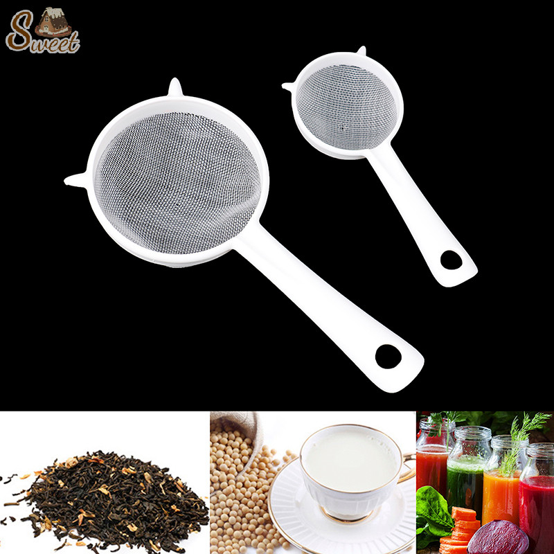 Sweethouse Kitchen Handheld Plastic Screen Mesh Tea Leaf Strainer Flour ...