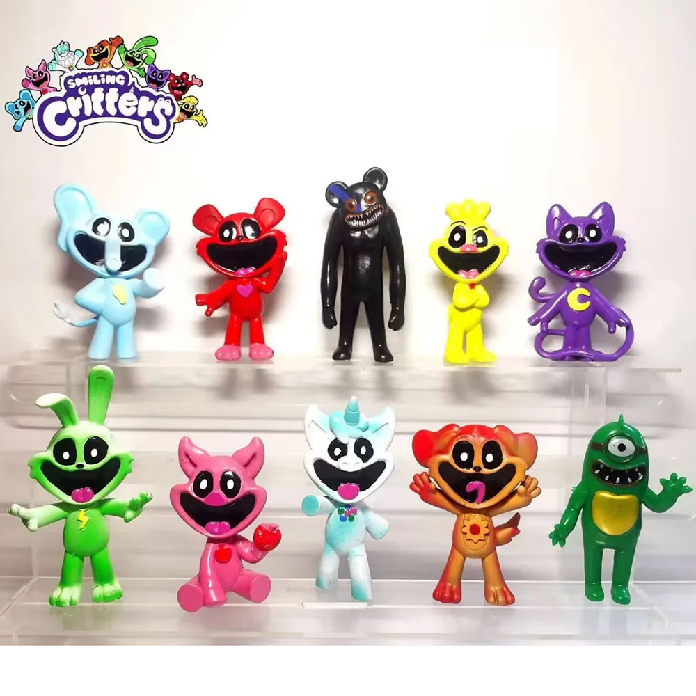8-10pcs Smilings Critters Action Figures Catnap Peripheral Desktop ...