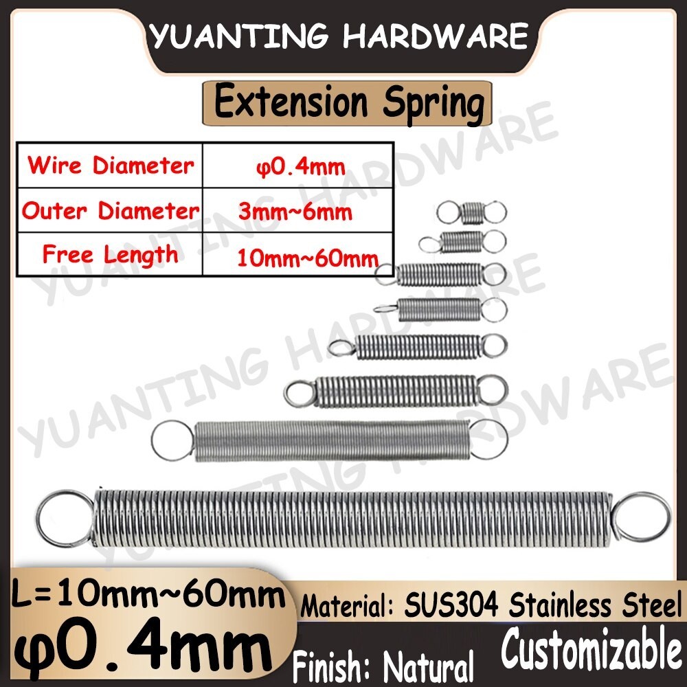 10pcs Sus304 Stainless Steel S Hook Cylindroid Helical Pullback Tiny ...