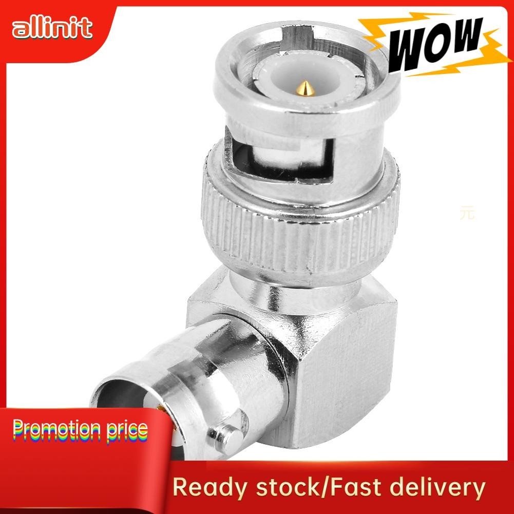 Allinit BNC Connector 5Pcs L Shape Adapter 90 Degree Brass Male To ...