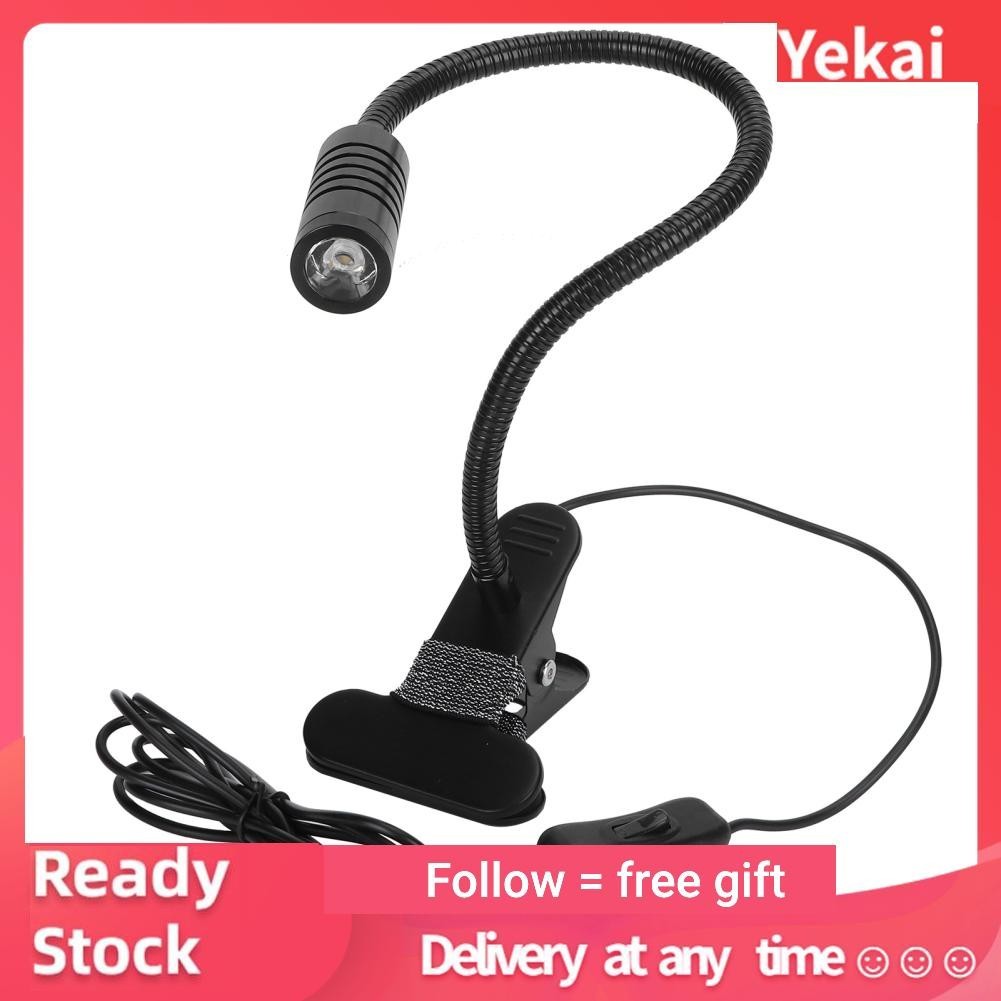 Yekai Student Reading Clipon Light 360° Flexible Neck Lamp USB Power ...