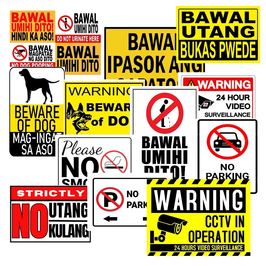 WARNING SIGNAGES TARPAULIN PRINT | Shopee Philippines