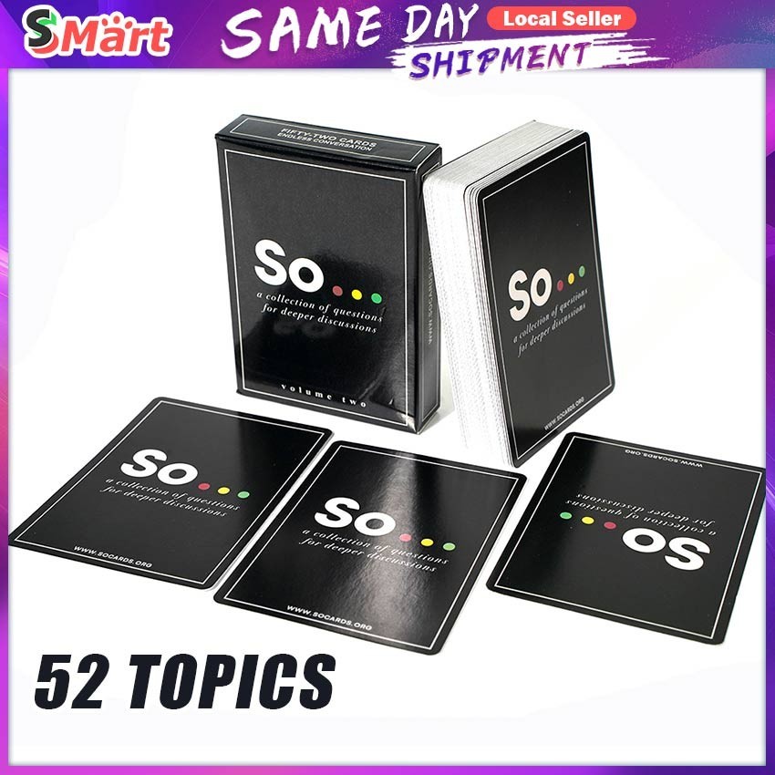 52 Sheets So Cards Game Deep Conversation Starters Party Game Question ...
