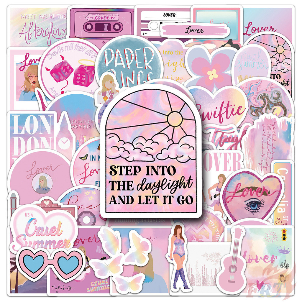TS Pink Music Album ♬ Lover Mini Stickers 50Pcs/Set Fashion DIY ...