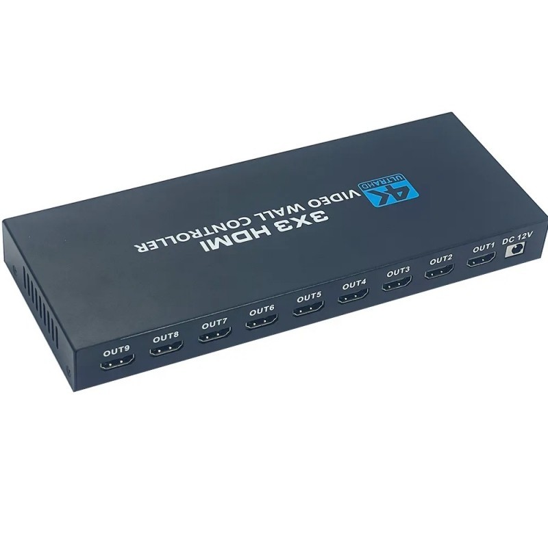 3X3 Video Wall Controller 4K HDMI DVI TV Wall Controller Processor 3x3 ...