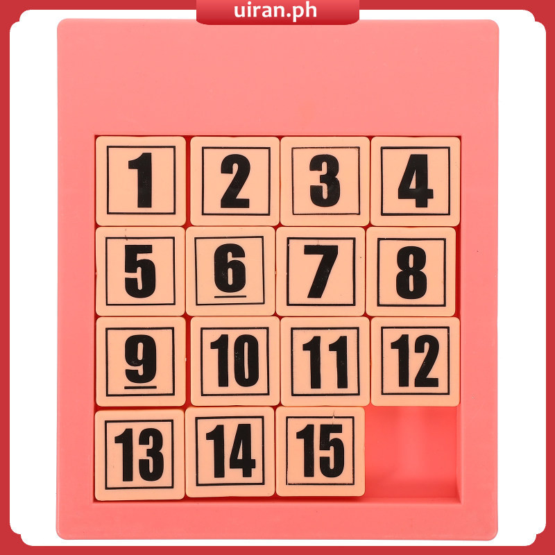 uiran Digital Huarong Road Number Board Puzzle Toy Wooden Colored Slide ...