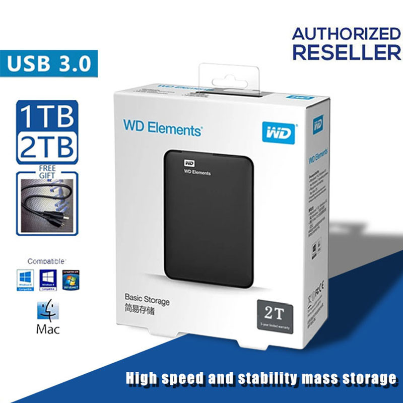 Western Digital Hard Drive 1TB 2TB Hard Drive USB 3.0 2.5 "External ...