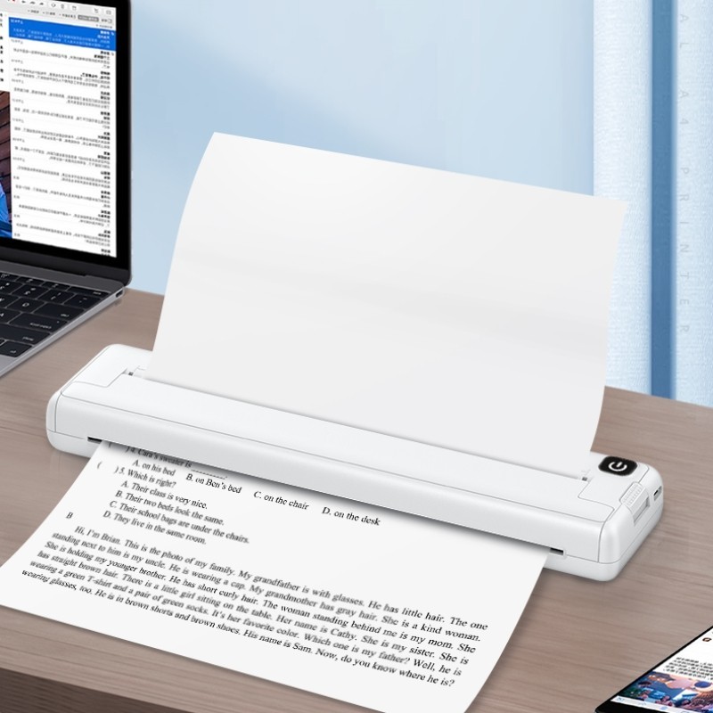 [Inkless] Wireless A4 Mini Printer Portable Light APP Phone Bluetooth ...