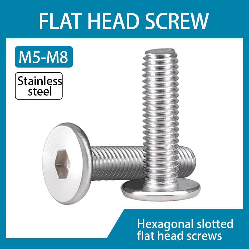 304 stainless steel hexagon socket flat head screw, thinning head screw ...