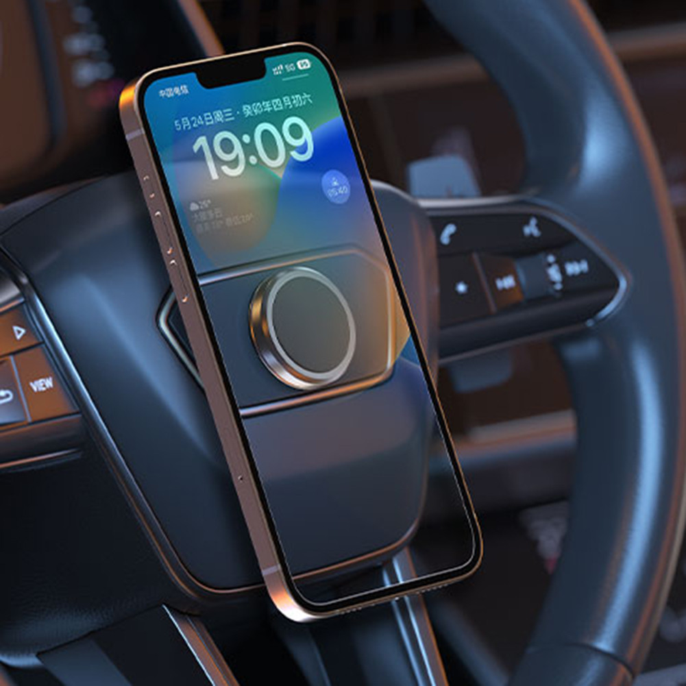 Gravity Magnetic Car Phone Holder Steering Wheel Stand Bracket For ...