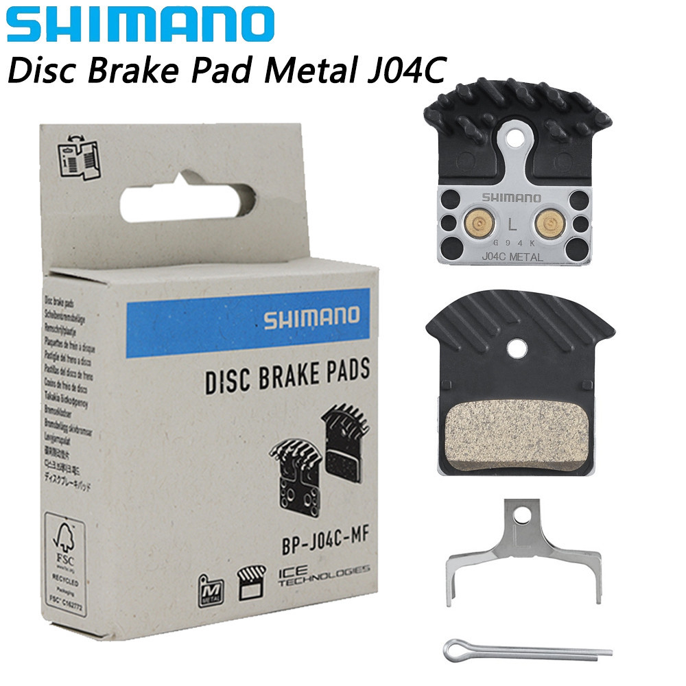 SHIMANO J04C Disc Brake Pad Metal with Fin MTB Bike for DEORE SLX XT ...