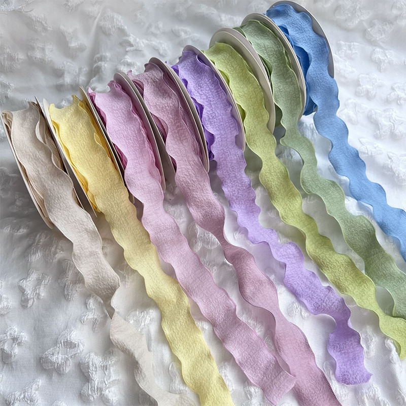10 Yards Wave Edge Pleated Fishtail Yarn Ribbon Gifts Packaging ...