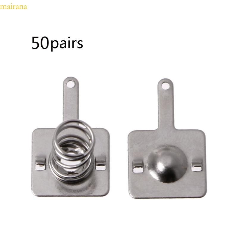 MAI 50 Pair Battery Spring Plate Set AA AAA Battery Silver Metal ...