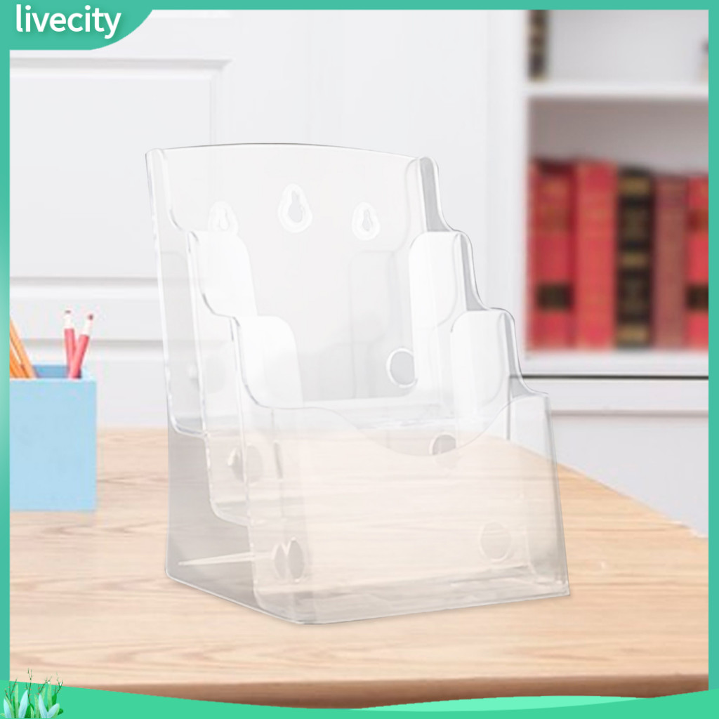 livecity| A4 Brochure Display Stand 3-tier Acrylic Brochure Holder ...