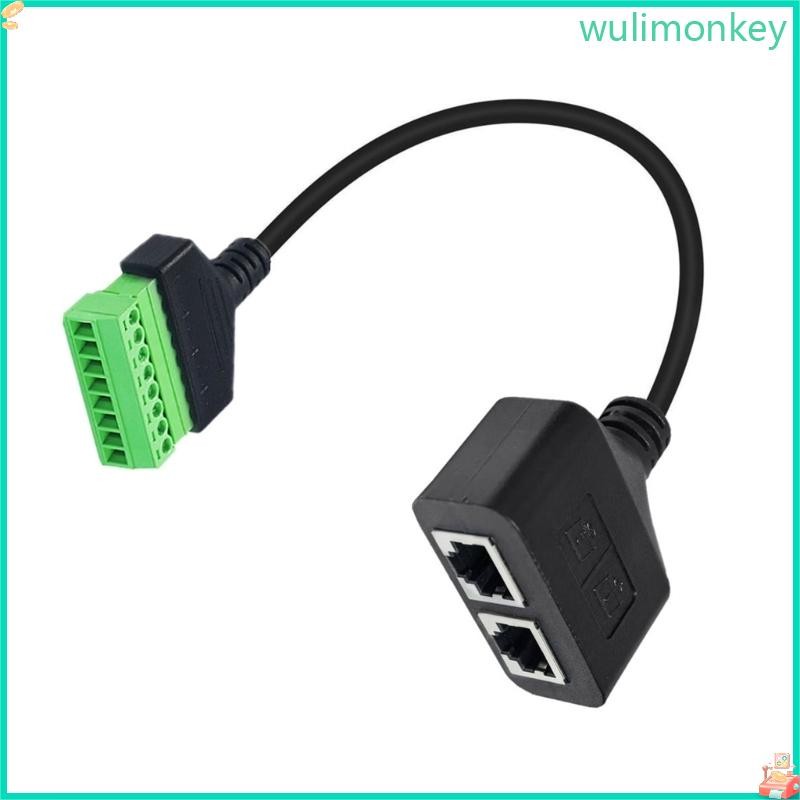 WU 2 Port CAT6 RJ45 8P8C to 8Pin Screw Terminal Adapter Easy to Use for ...