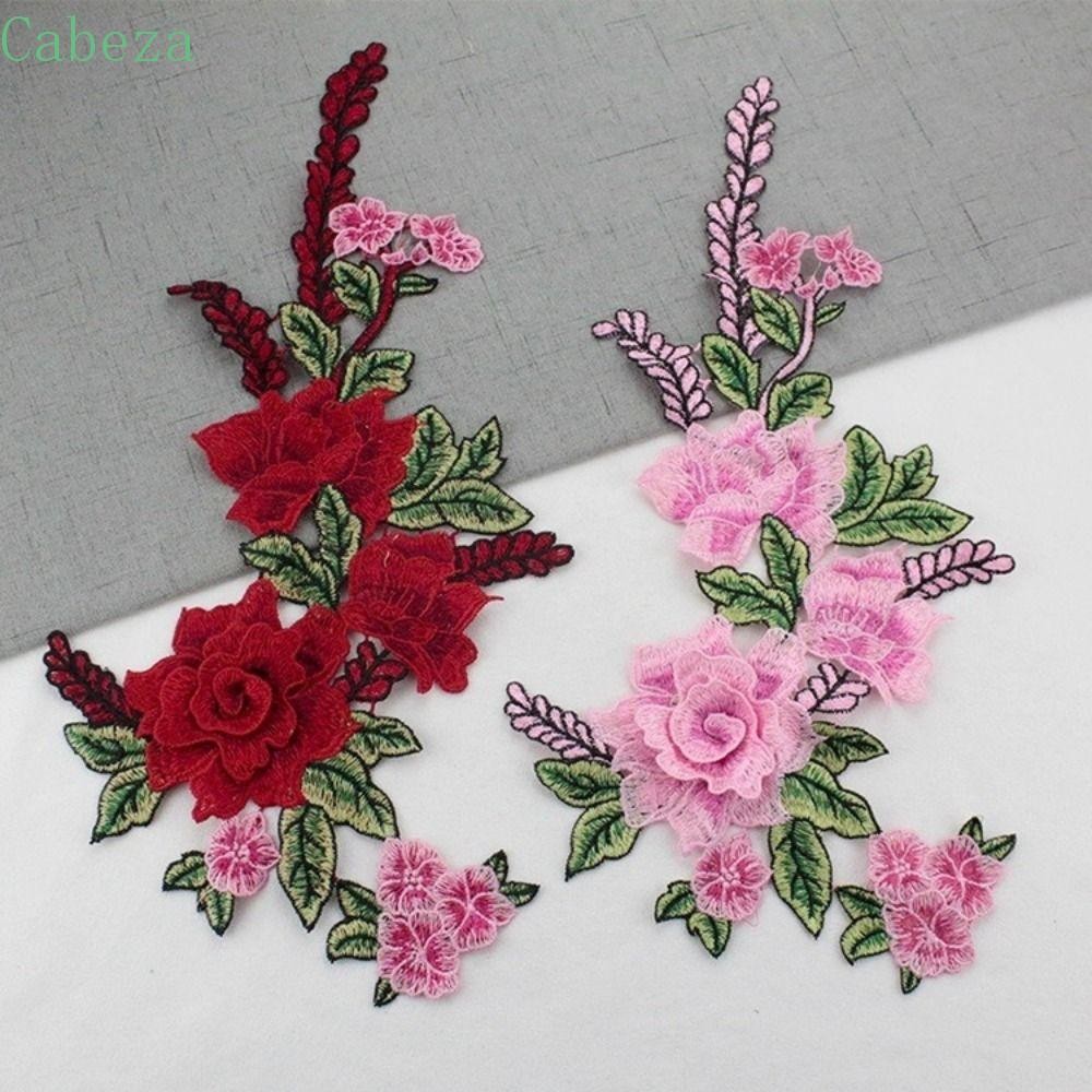 CABEZA Patch DIY Exquisite Badge Trimmings Sewing Peony Flower Cheongsam Embroidery | Shopee ...