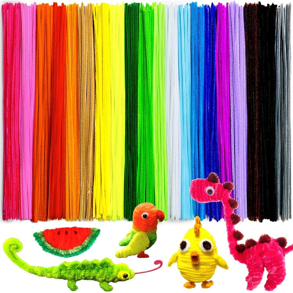 100pcs Pipe Cleaners, Pipe Cleaners for crafts, Craft Supplies ...