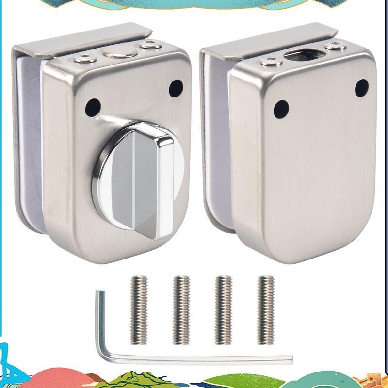 Stainless Steel,Glass Door Latches Lock/Bolt,138A ,Without Drilling,For ...