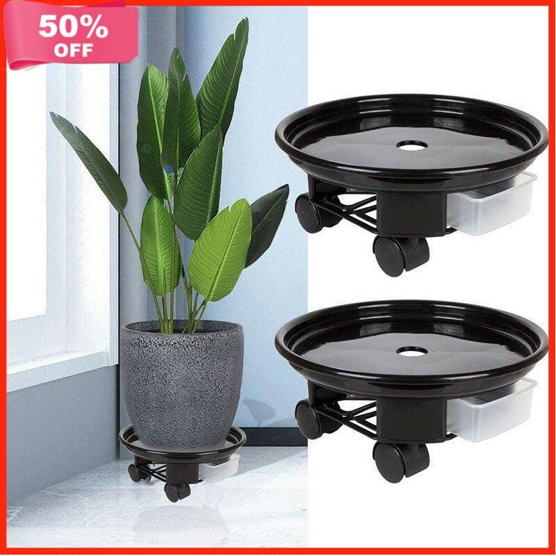 Round Flower Pot Trays Removable Universal Bottom Wheel Foundation ...