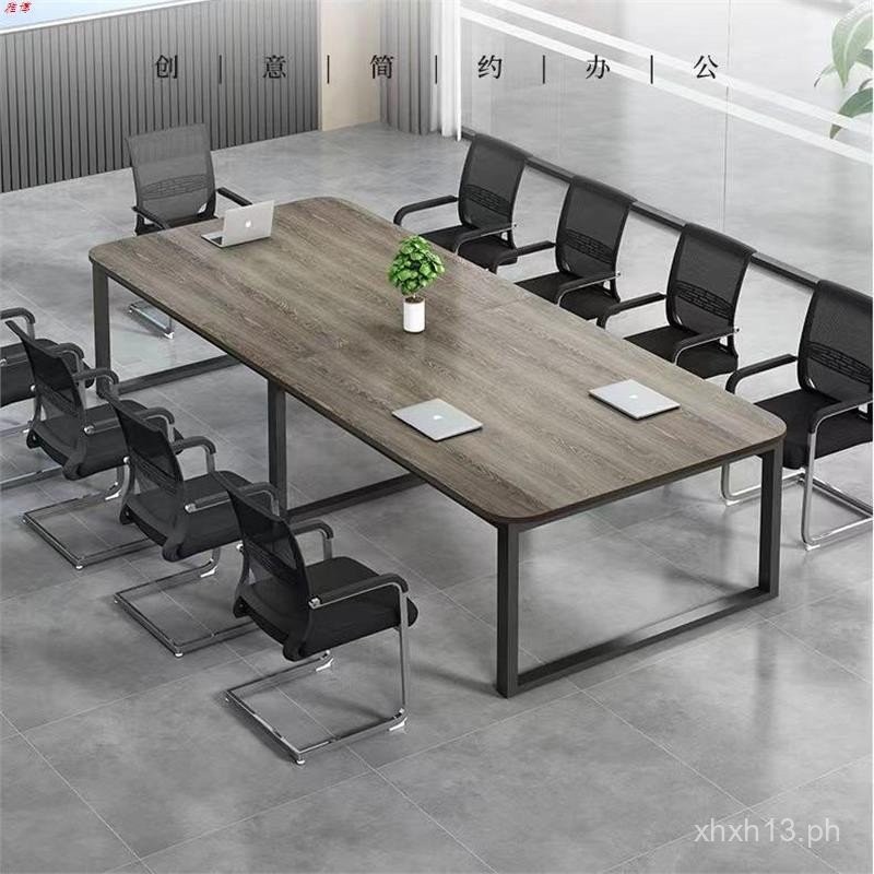 Conference Table Long Table Simple Modern Office Desk and Chair Set ...