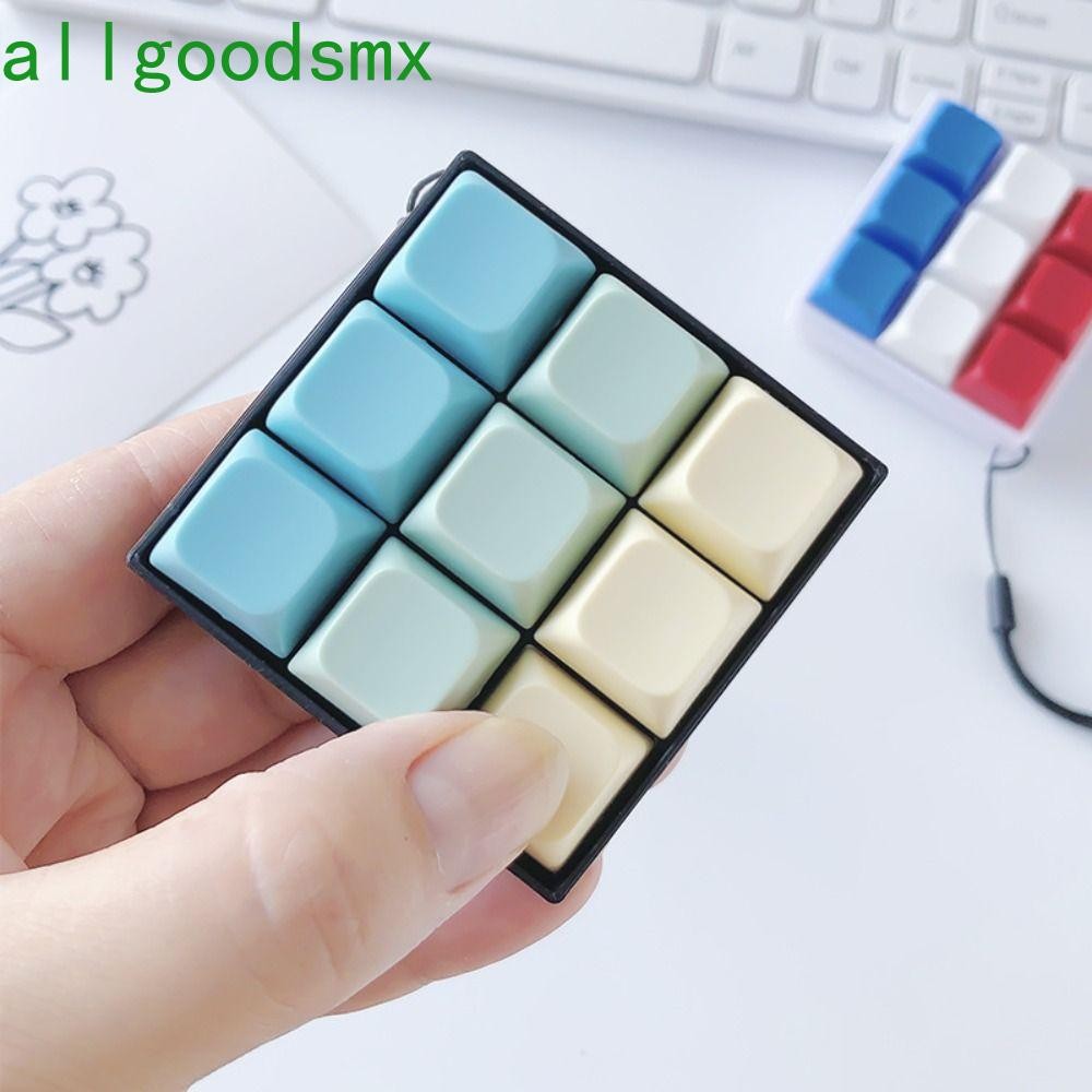 ALLGOODS Keyboard Keychain, 9-button Square Keyboard Caps Toy, Novelty ...