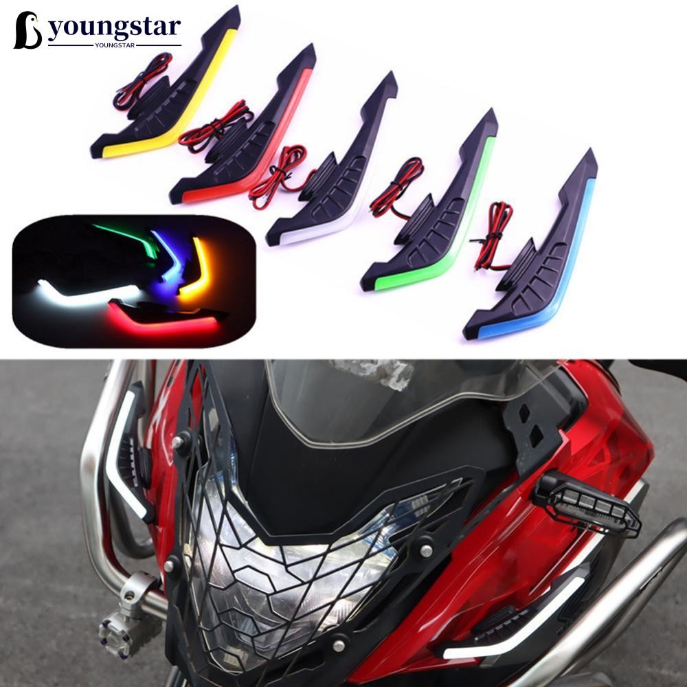 YOUNGSTAR 2Pcs Motorcycle Front Side Spoiler Winglets Aerodynamic Wing ...