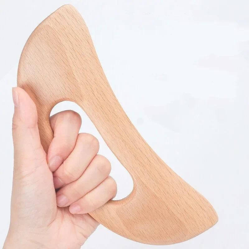 Wooden Cellulite Massager Body Guasha Tool Lymphatic Drainage Massager ...