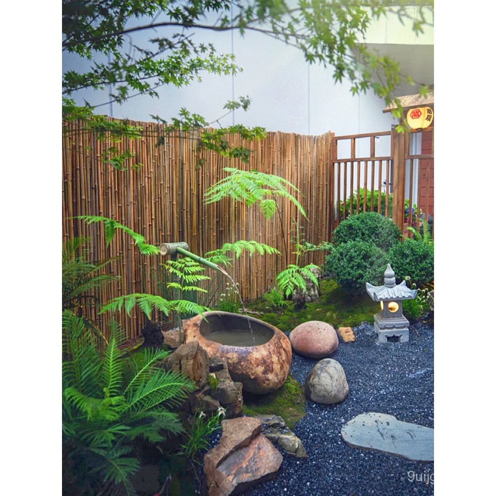 Anti-Corrosion Bamboo Fence Barrier Outdoor Bamboo Courtyard Japanese ...