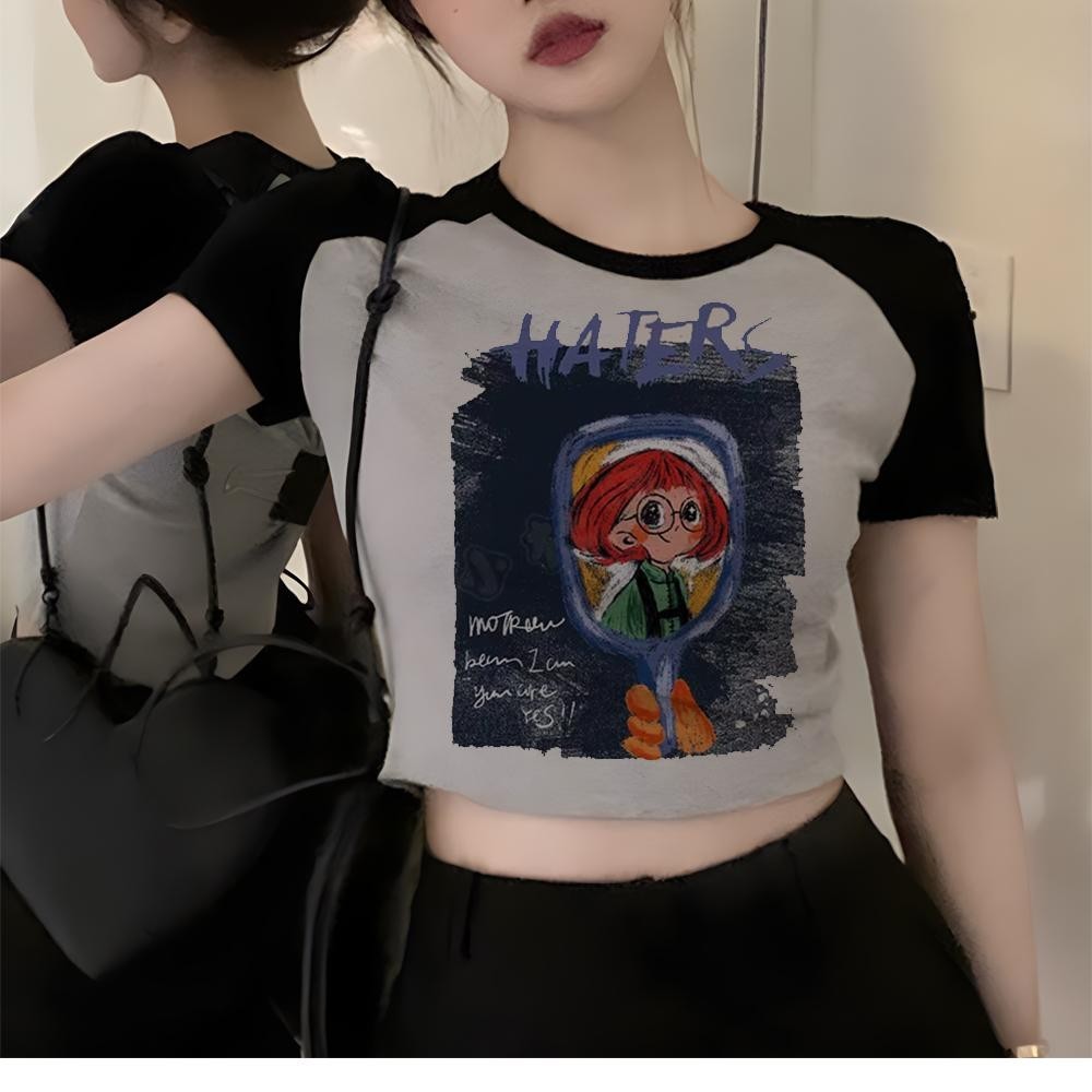 anime 2 aesthetic hippie crop top girl kawai aesthetic graphic clothes ...