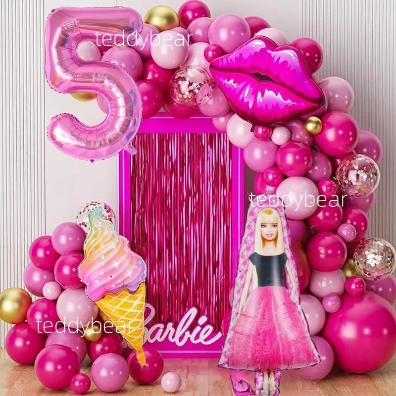 Barbie Balloon Garland Arch Kit for Girls Birthday Party Supplies Set ...