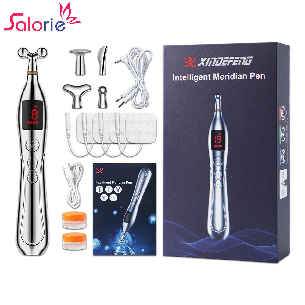 Salorie 5 Heads Electric Acupuncture Pen Meridian Energy Pulse Massage ...