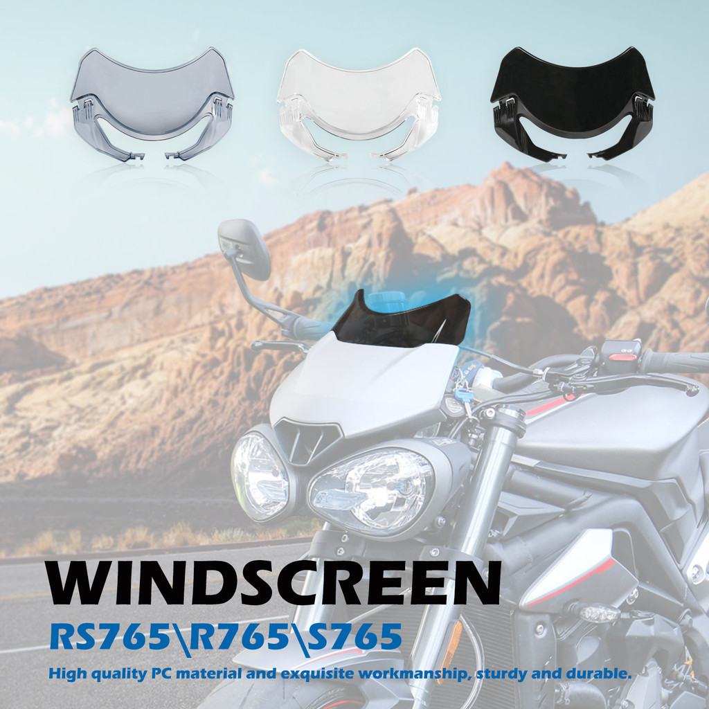 RS765 R765 Windshield Windscreen for Triumph Street Triple RS R 765 ...