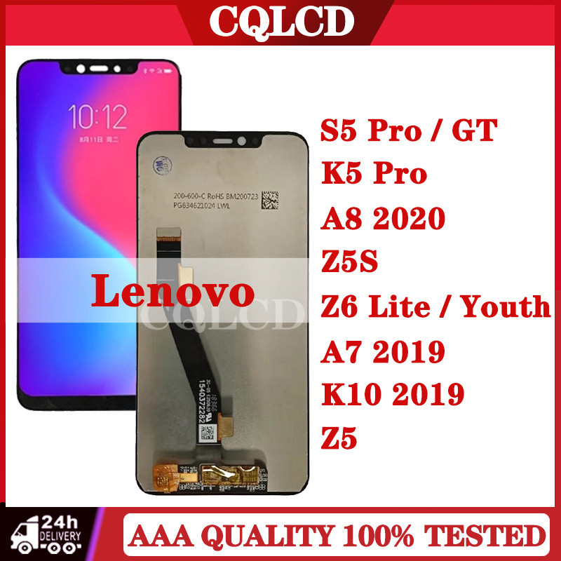For Lenovo S5 Pro LCD K5 Pro LCD A8 2020 LCD Z5S LCD Z6 Lite Display Touch Screen Digitizer ...