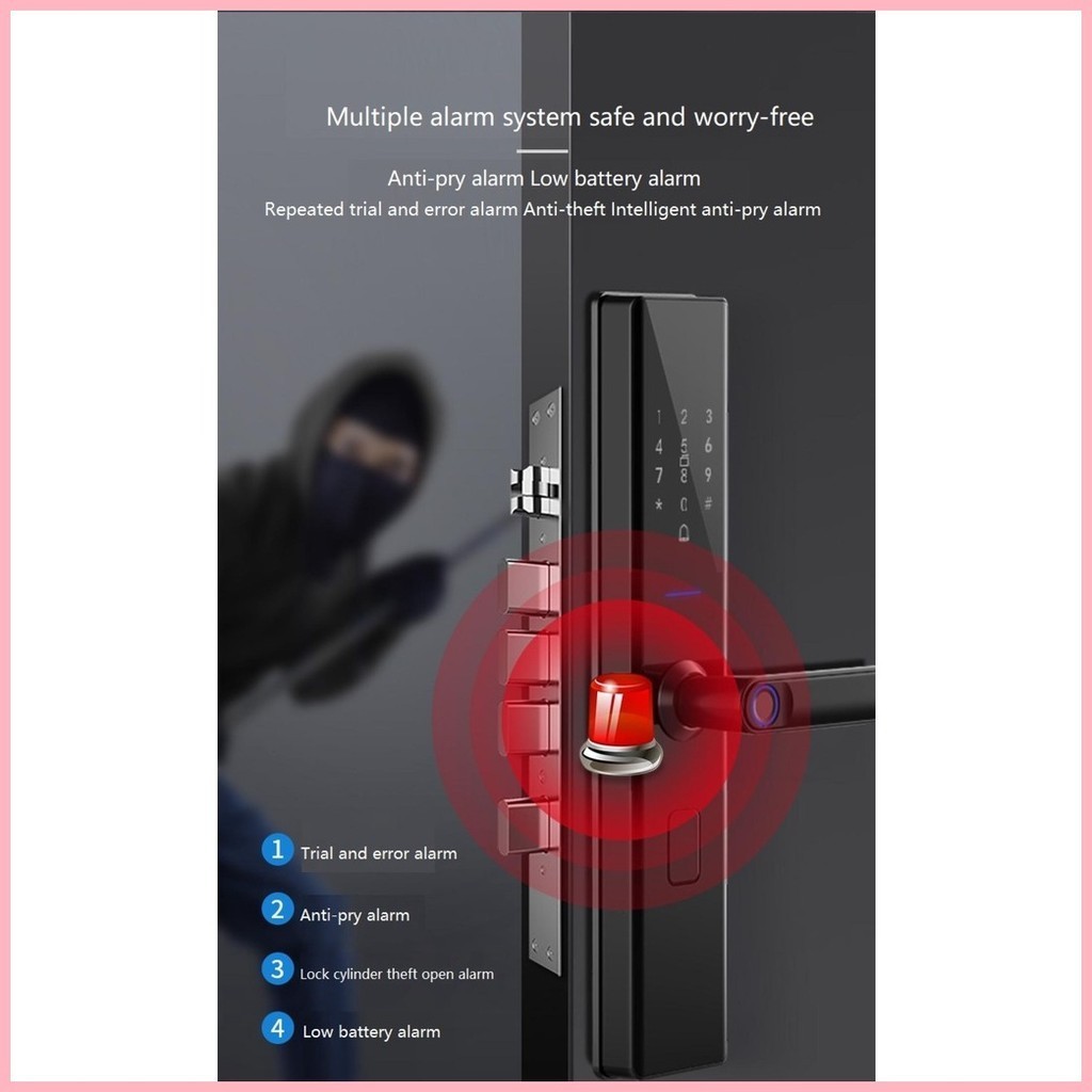 Smart Lock Fingerprint/IC card/Passcode Biometric Code Digital Door ...