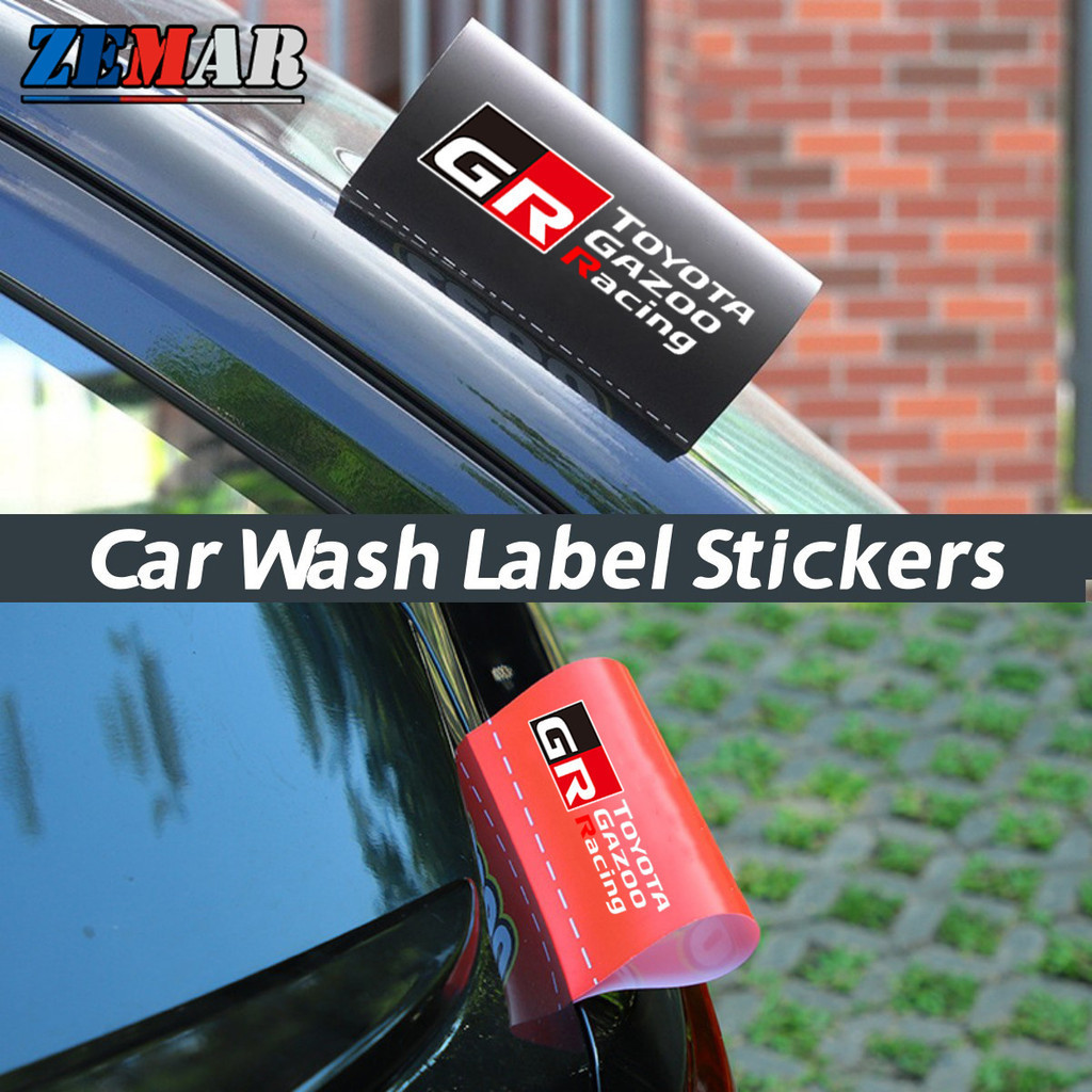 Toyota GR Car Logo Wash Label Style Sticker Car Trunk Decoration ...