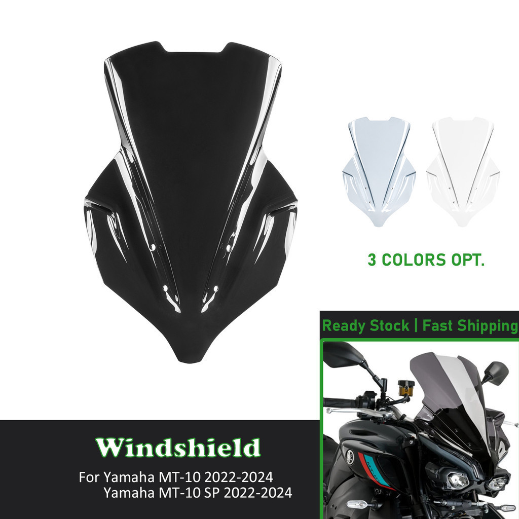 Windshield Windscreen for Yamaha MT-10 MT10 2022-2024 Motorcycle Front ...