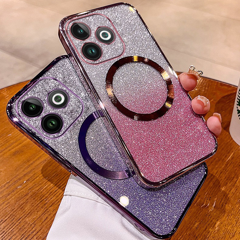 Casing Tecno spark go 2024 spark 20 spark 20c Plating glitter phone ...