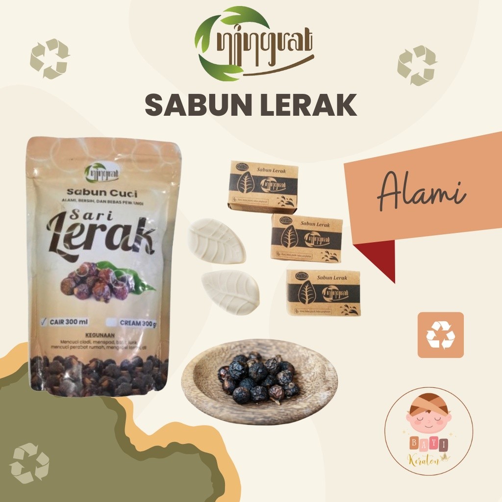 Ningrat Lerak Soap for Menspad Cloth Diaper Clothes, Natural Batik, Eco ...