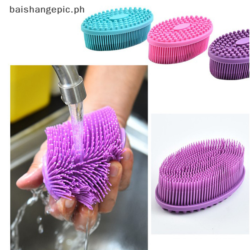 Beph Cute Soft Silicone Body Brush Wash Bath Shower Exfoliag Skin Fit