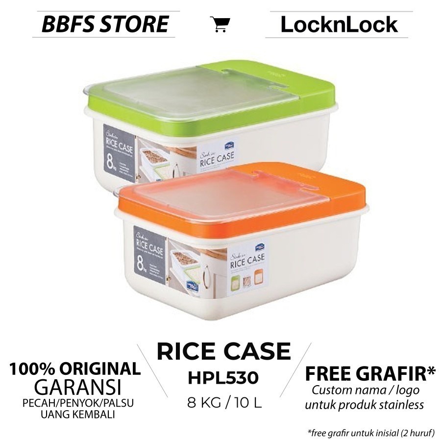 Locknlock Rice Case 8kg (10L) Small Rice Container HPL530G | Shopee ...