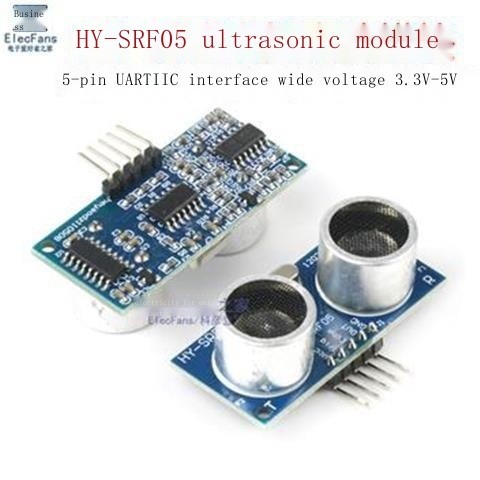 COD/5-pin HY-SRF05 ultrasonic module wide voltage 3.3V-5V distance sensor board UARTIIC ...