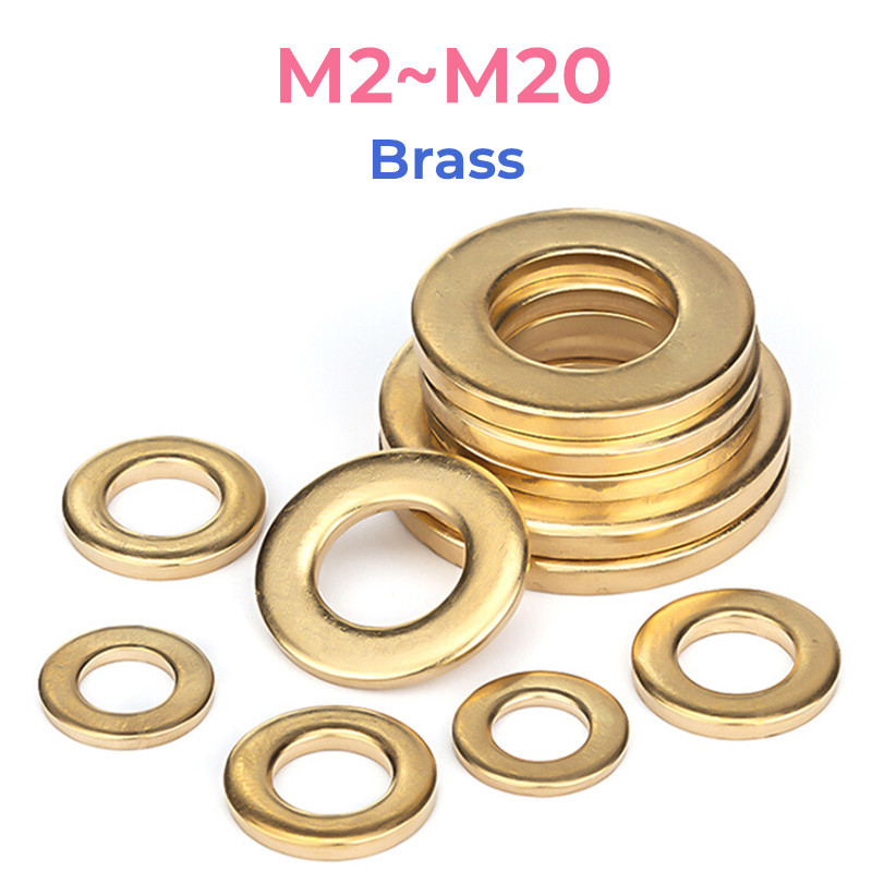 GB97 Copper Flat Washer Solid Brass Plain Gasket Pad M2 M2.5 M3 M4 M5 ...