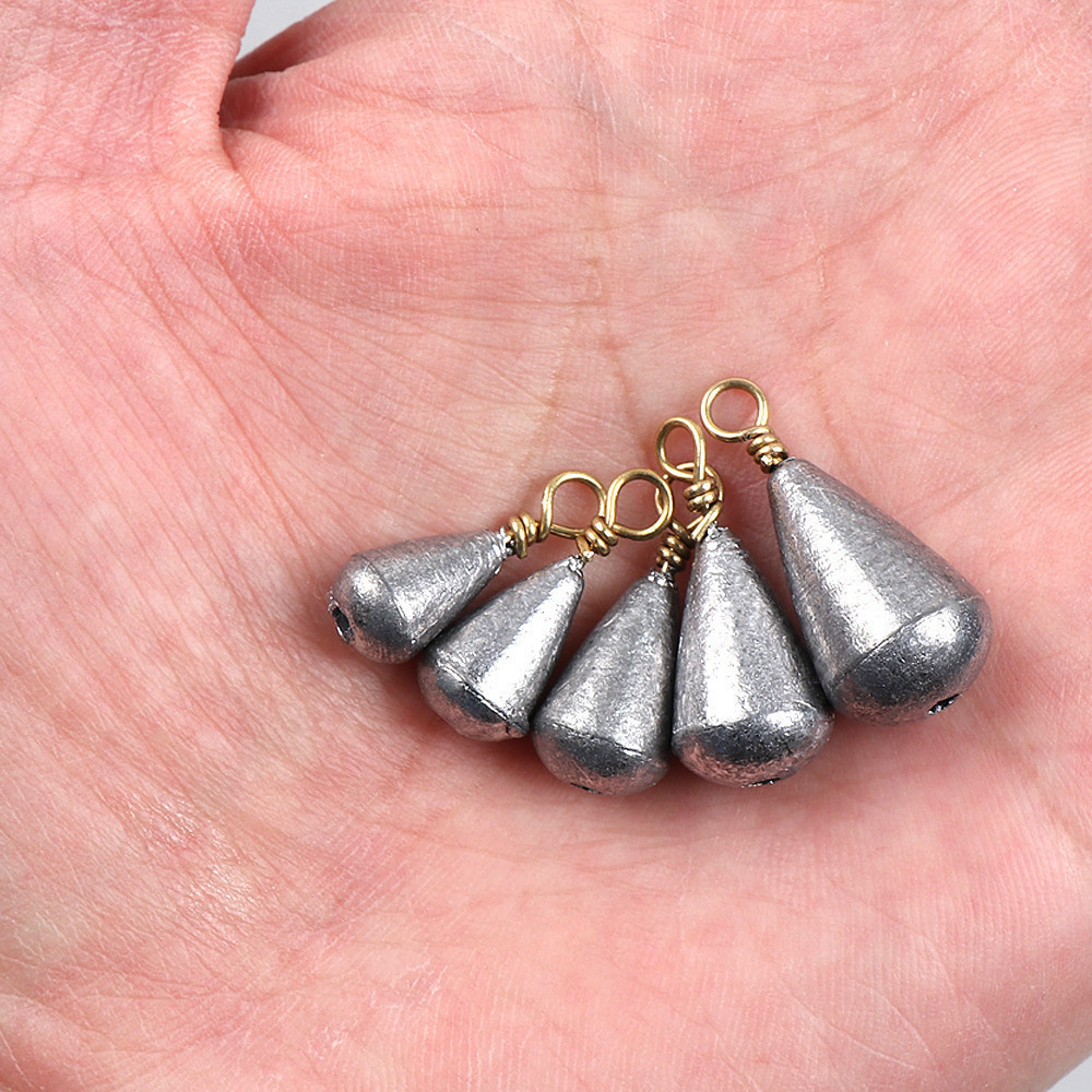 22pcs Boxxed Fishing Drop Shot Weights Lead Fishing Sinkers Bass ...