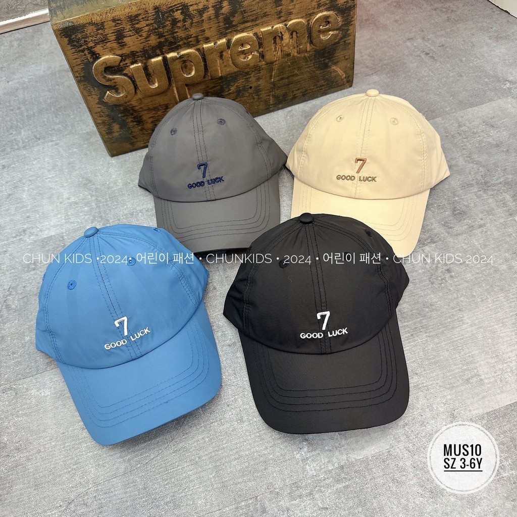 MUS10 - GOOD LUCK embroidered BABY CAP 7 3-6Y | Shopee Philippines